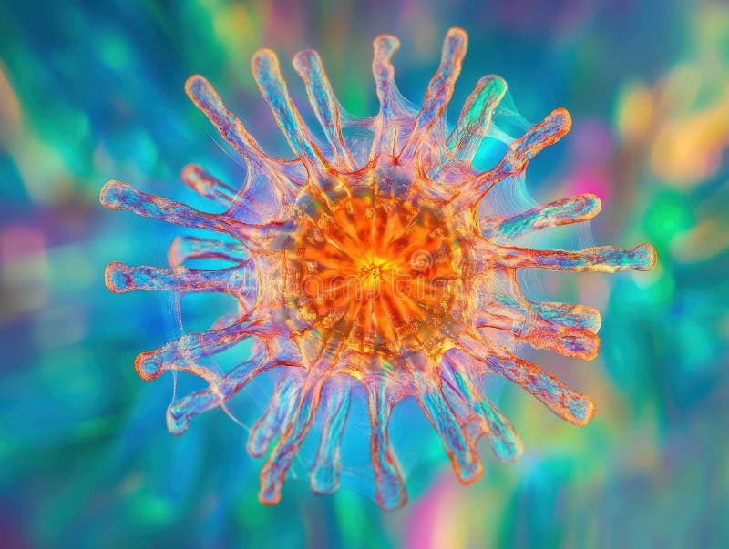 Close-up Image of a Translucent Coral Polyp with Extending Tentacles ...