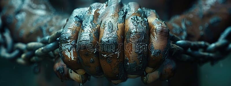 Chained Hands stock illustration. Illustration of closeup - 335756674