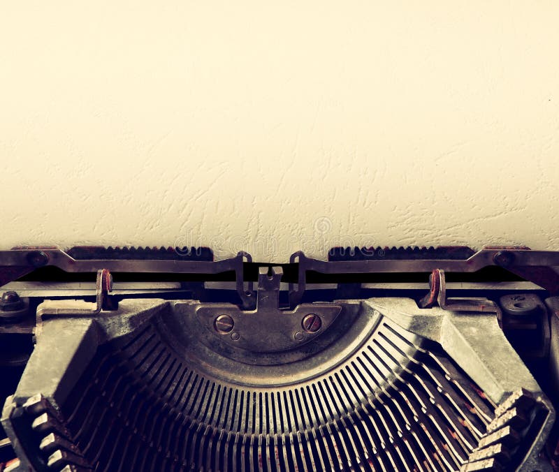 Close Up Image of Typewriter with Paper Sheet. Copy Space for Your Text ...