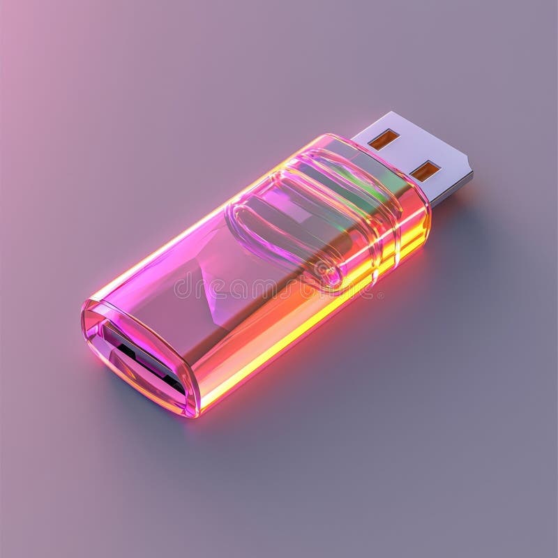Glass USB Drive stock illustration. Illustration of minimal - 335303835