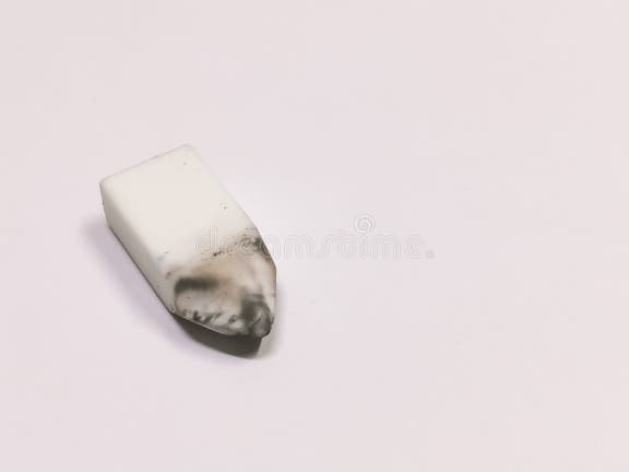Close Up Image Used White Eraser. Stock Image - Image of supply ...