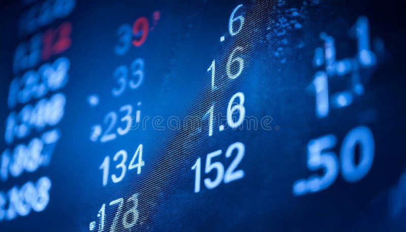 Various Numbers Displayed on a Digital Screen, Symbolizing Data ...