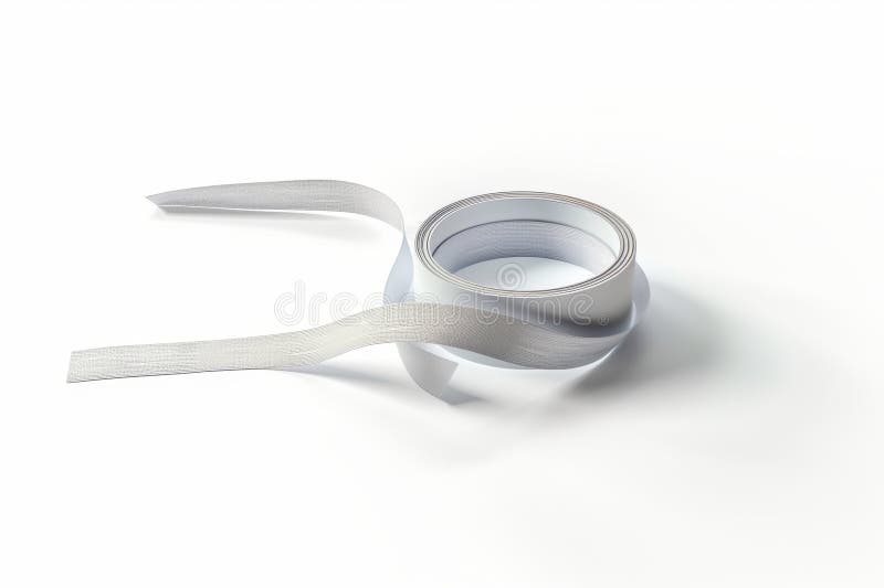 Roll of White Adhesive Tape on a Plain Background Close-up. Clean and ...
