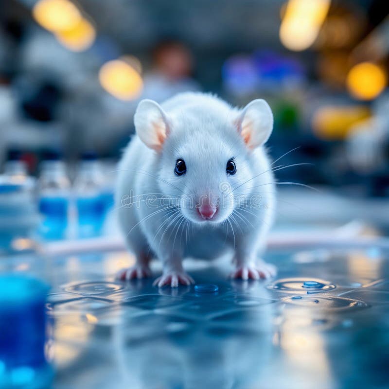 White Laboratory Mouse – Science, Research, and Experimentation Concept ...