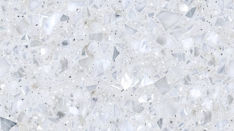 A Close-up Image of White Terrazzo Tile with Small White and Gray Chips ...