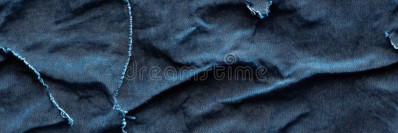 Close-up Image of Worn Torn Denim Fabric Texture with Visible Blue ...