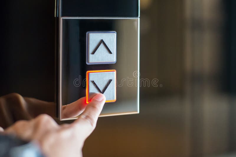 Elevator Up and Down Arrows Stock Image - Image of button, building ...