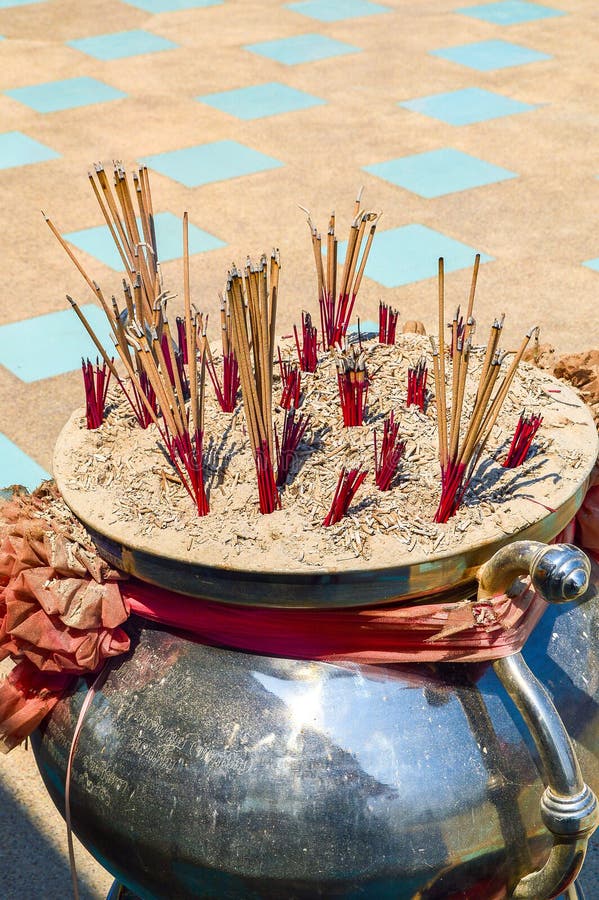 Incense burner on pot stock photo. Image of worship - 111277918