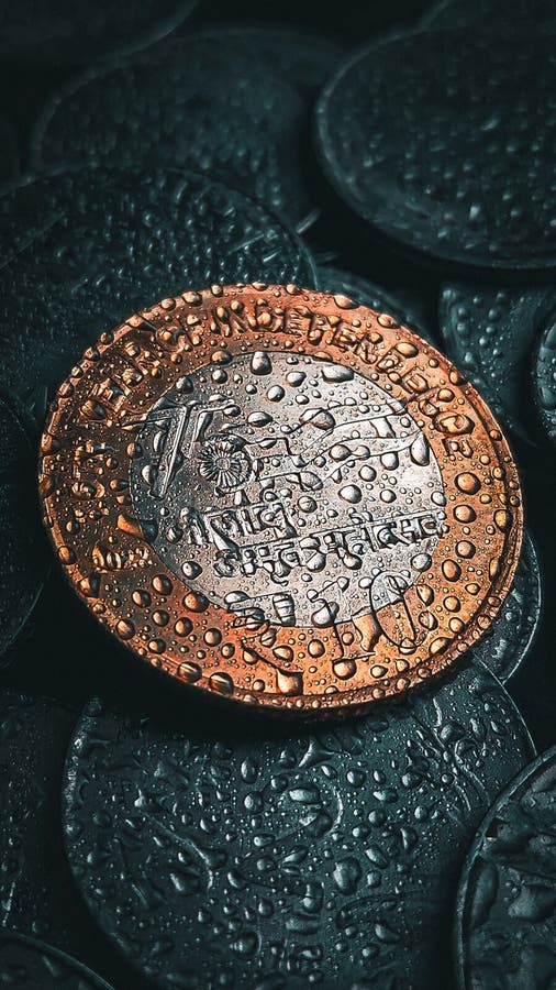 Close-up of Indian Coins. Indian Currency Stock Photo - Image of ...