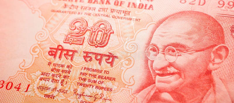 Close Up of Indian Currency Stock Image - Image of banknote, gandhi ...