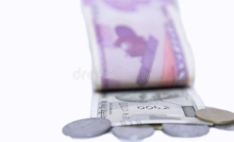 Close Up of Indian 500, 2000 Rupee Notes, Indian Currency Note Folded ...