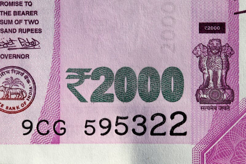 Close Up of Indian 2000 Rupee Notes Stock Image - Image of money ...