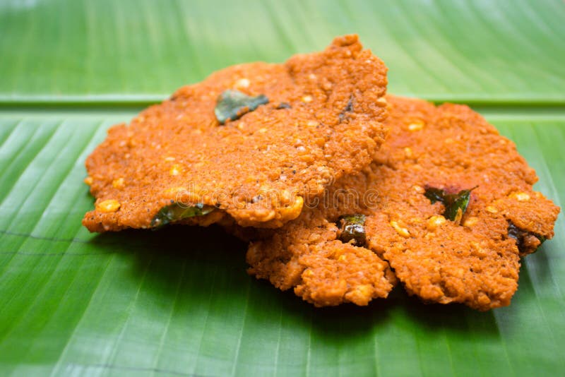 Indian Snack Vada on a Green Background Stock Photo - Image of indian ...