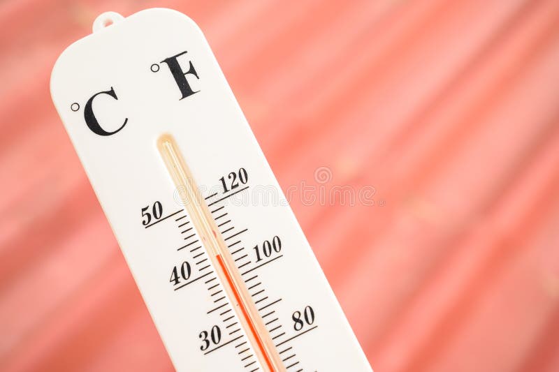 Close-up of Indicator in Thermometer Showing Temperature 40 Degrees ...