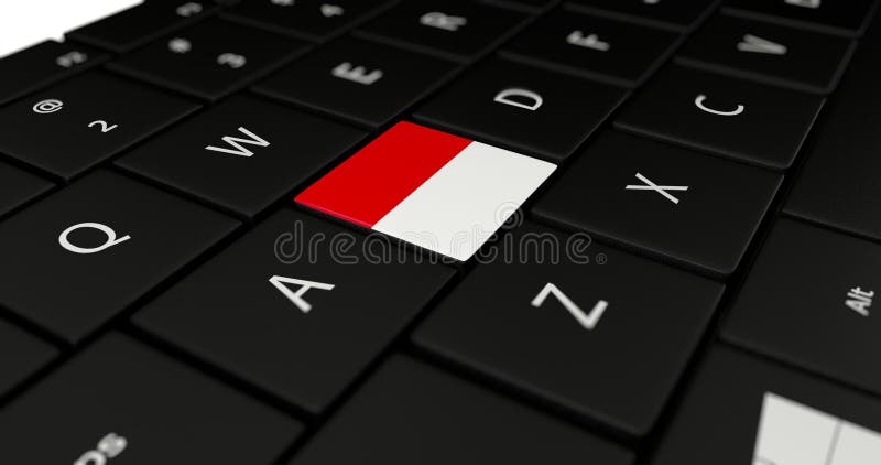 Close Up of Indonesia Button. Stock Illustration - Illustration of ...
