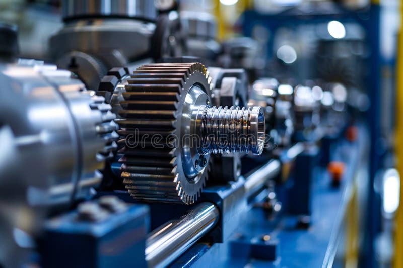 Closeup of Industrial Machine Gears Stock Illustration - Illustration ...