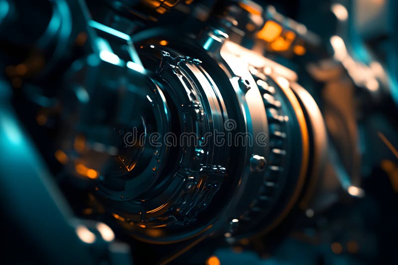 Close-up of Industrial Machinery Gears with Metallic Texture and ...