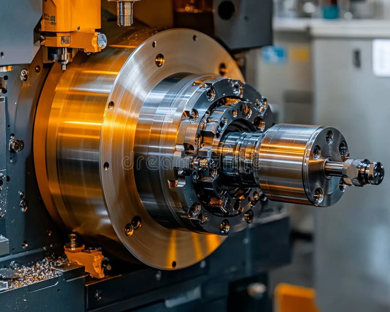 Close-Up, Industrial Metalworking Machine, Intricate Engineering ...