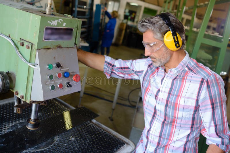 Close Up Industrial Pattern Maker Stock Photo - Image of operate ...