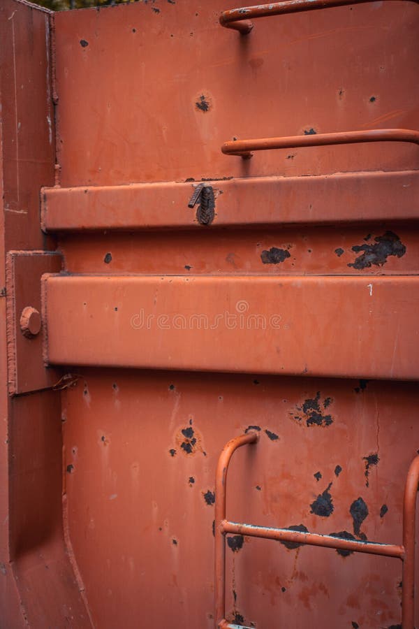 Close Up Industrial Red Containers Box Concept Photo. Cargo Freight ...