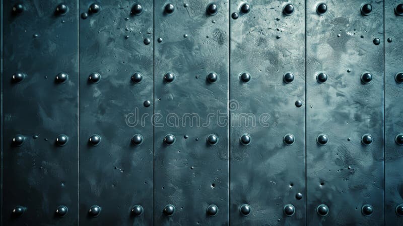 Close-up of Industrial Riveted Metal Surface Stock Illustration ...