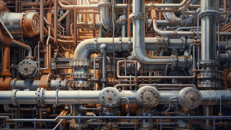 Close Up Industrial View Oil Refining Equipment. Generative AI. Stock ... Close Up Industrial View Oil Refining Equipment. Generative AI. Stock ...