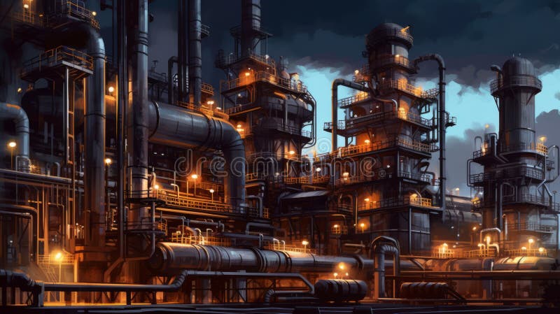 Close Up Industrial View Oil Refining Equipment. Generative AI. Stock ... Close Up Industrial View Oil Refining Equipment. Generative AI. Stock ...