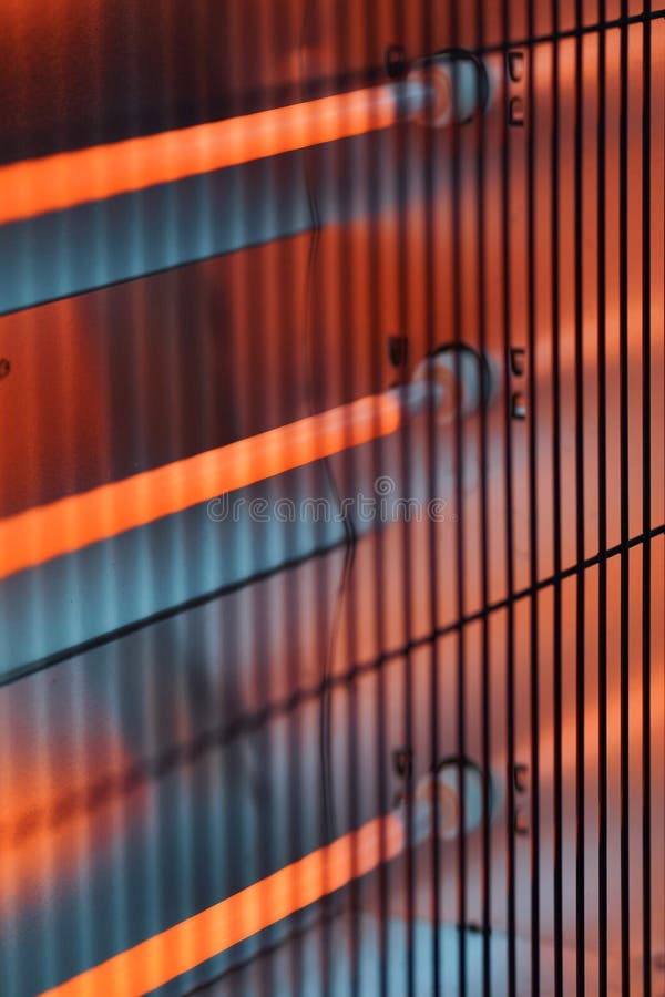 Close-up of an Infrared Heating Element, Home Heater Stock Photo ...