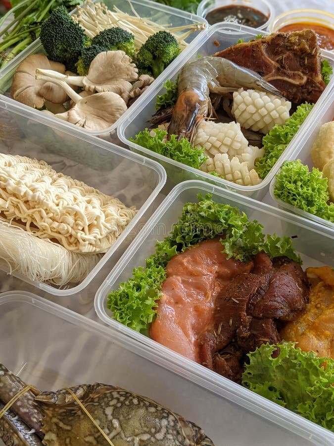 Close Up of Ingredient for Steam Boat Stock Image - Image of breakfast ...