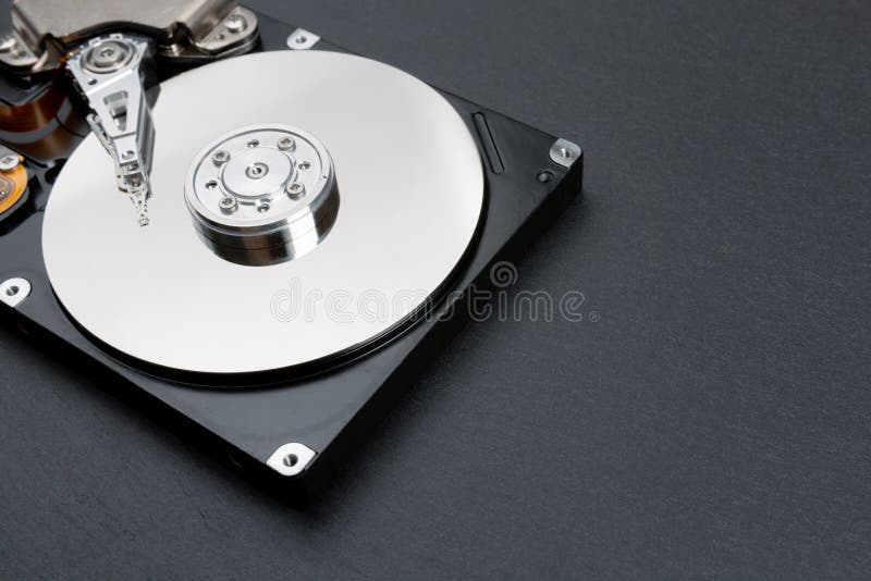 Close Up Inside of Computer Hard Disk Drive Stock Photo - Image of ...