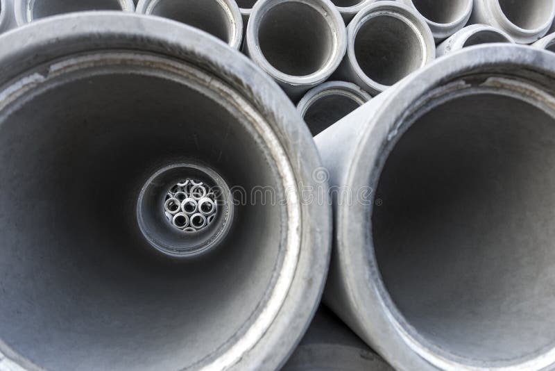 Close Up of Inside of Concrete Pipe Stock Photo - Image of cement ...