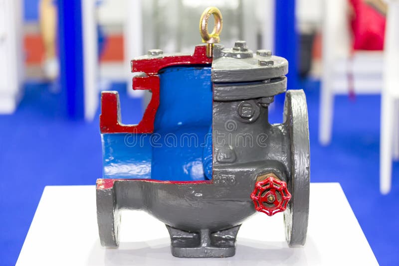Close Up Inside of Cross Section of Control Valve for Industrial Stock ...