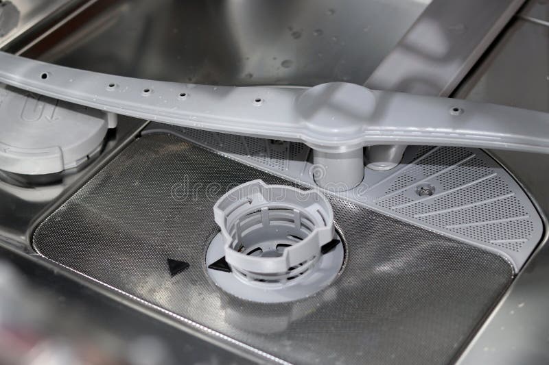 Close Up of the Inside of a Modern Dish Washer Stock Image - Image of ...
