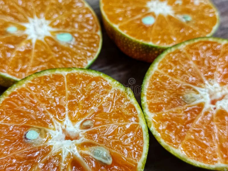 Close-up of the Inside of a Sliced Orange, Showcasing the Texture of ...