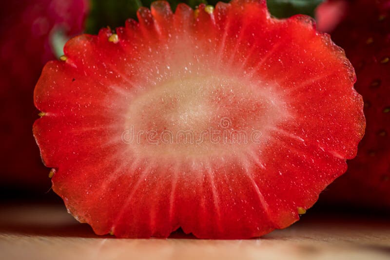 Close Up of the Inside of a Strawberry Stock Photo - Image of berries ...