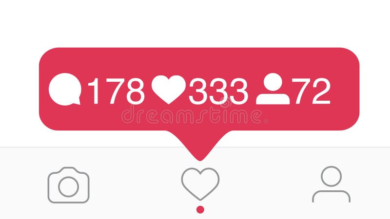 Close Up of Instagram Like, Comments, Follower Counter Stock Video ...