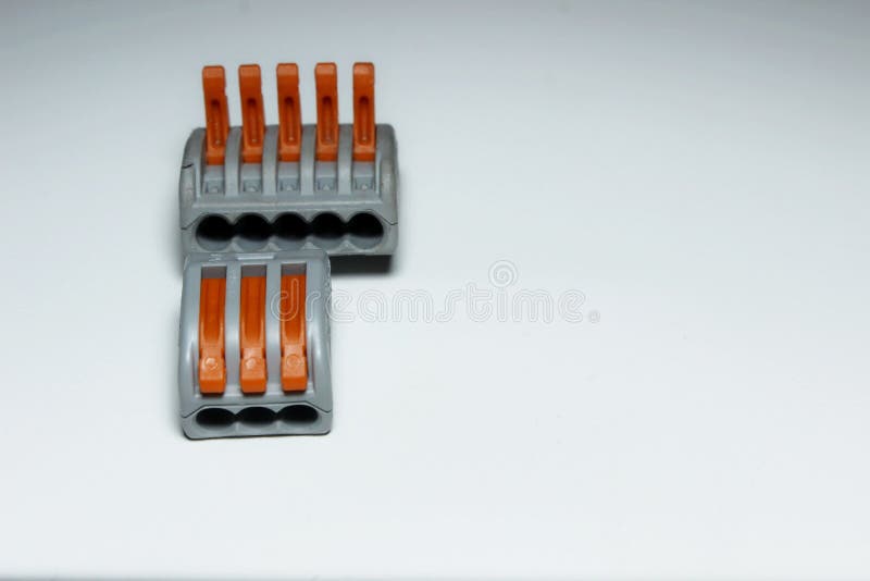 Cable Connection Clamp for Electrical Wires Stock Photo - Image of ...