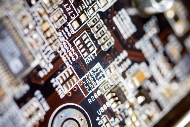 Close-up of a Integrated Circuit Stock Photo - Image of macro, board ...