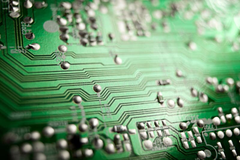 Close-up of a Integrated Circuit Stock Image - Image of hardware ...