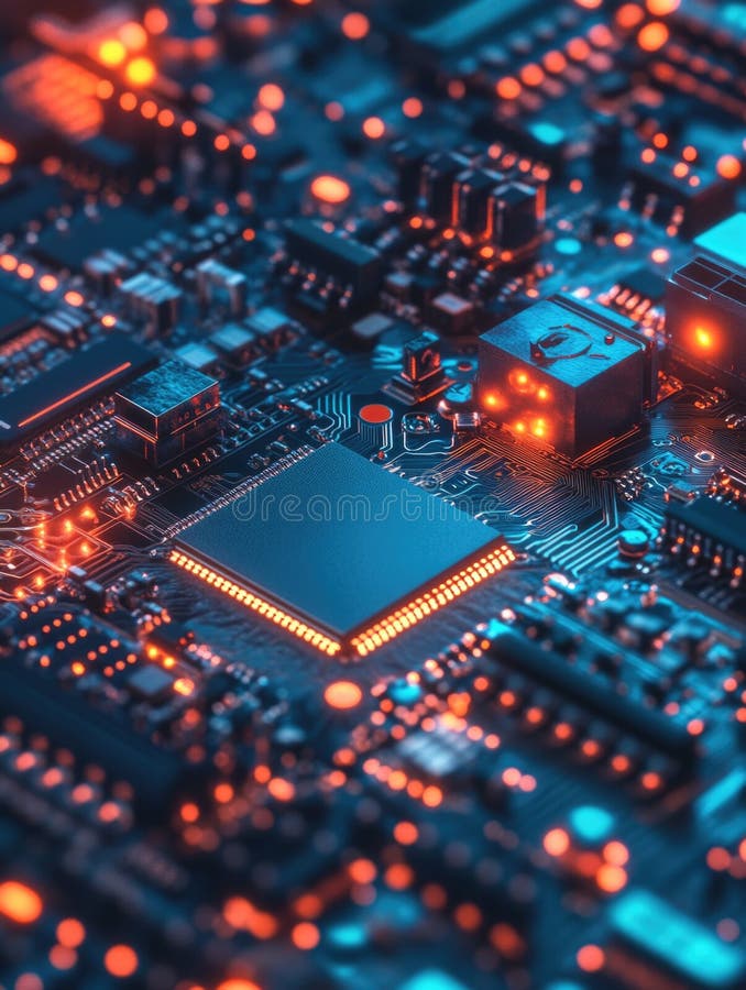 Close-up of Intel CPU stock photo. Image of microprocessor - 362031476