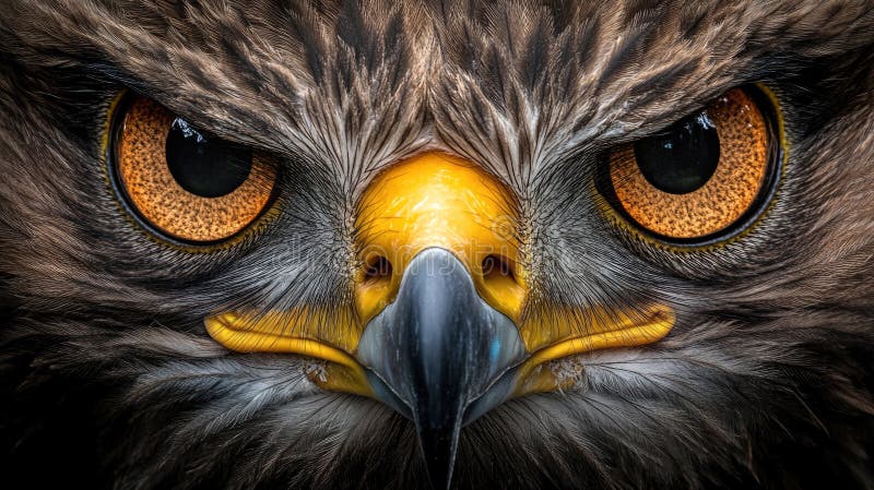 Close-up of Intense Eagle Stare with Vibrant Eyes and Sharp Beak Stock ...