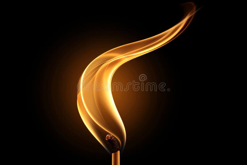 Close Up of Intense Fire and Smoke Against Black Background for ...