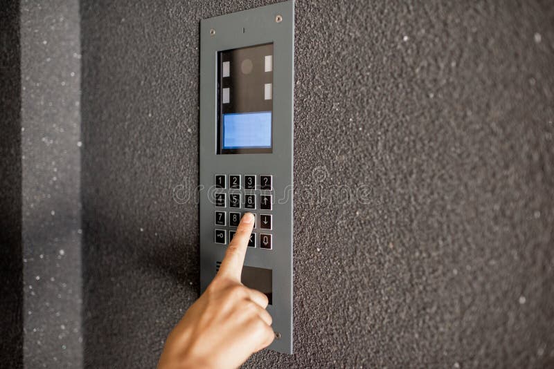 Entering Code on the Intercom Keyboard Stock Photo - Image of ...