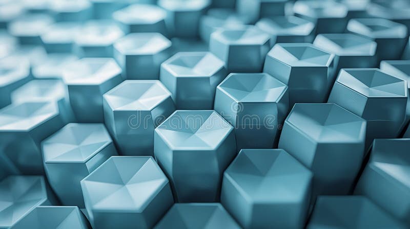 Close-up of Interconnected Hexagons Forming a Modern Medical and ...