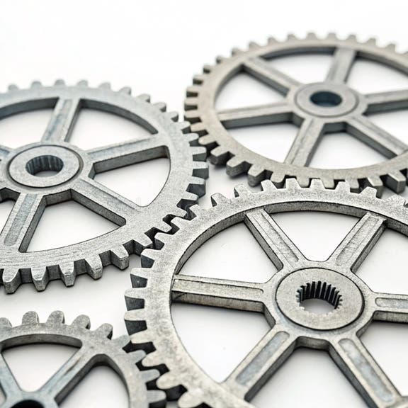 Interlocking Cogs Symbolizing Teamwork and Collaborationisolated on ...