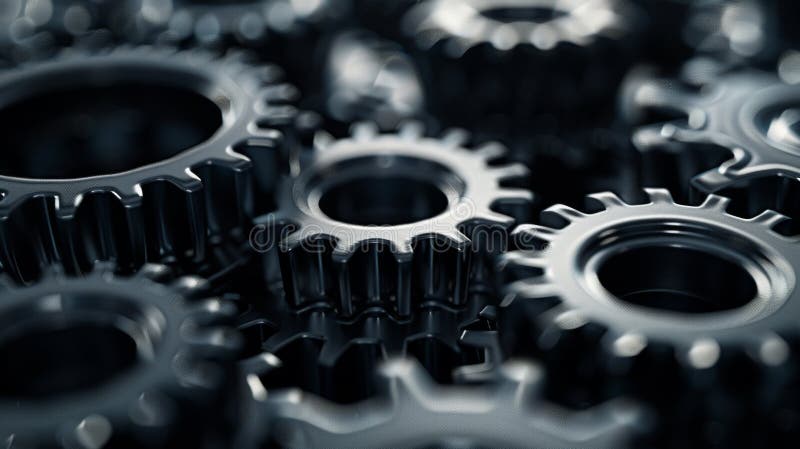 Close-up of Interlocking Gears or Cogs, Highlighting the Intricate ...