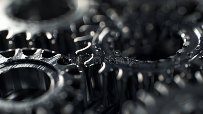 Close-up of Interlocking Gears or Cogs, Highlighting the Intricate ...
