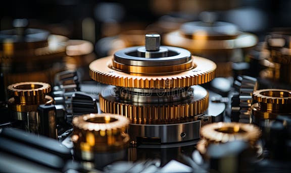 Close Up of Interlocking Gears Stock Photo - Image of assembly, system ...