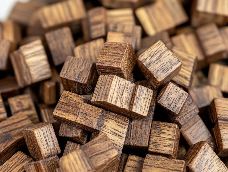 Close-Up of Interlocking Wooden Cubes Texture, Composition and Abstract ...