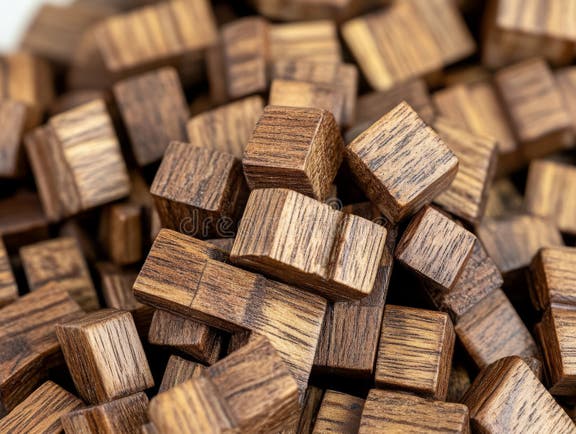 Close-Up of Interlocking Wooden Cubes Texture, Composition and Abstract ...